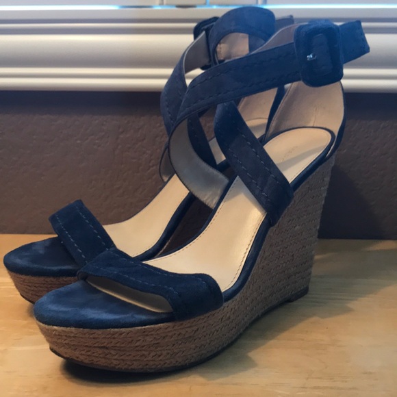 Marc Fisher | Shoes | Mark Fisher Platform Espadrilles Sandals Navy ...